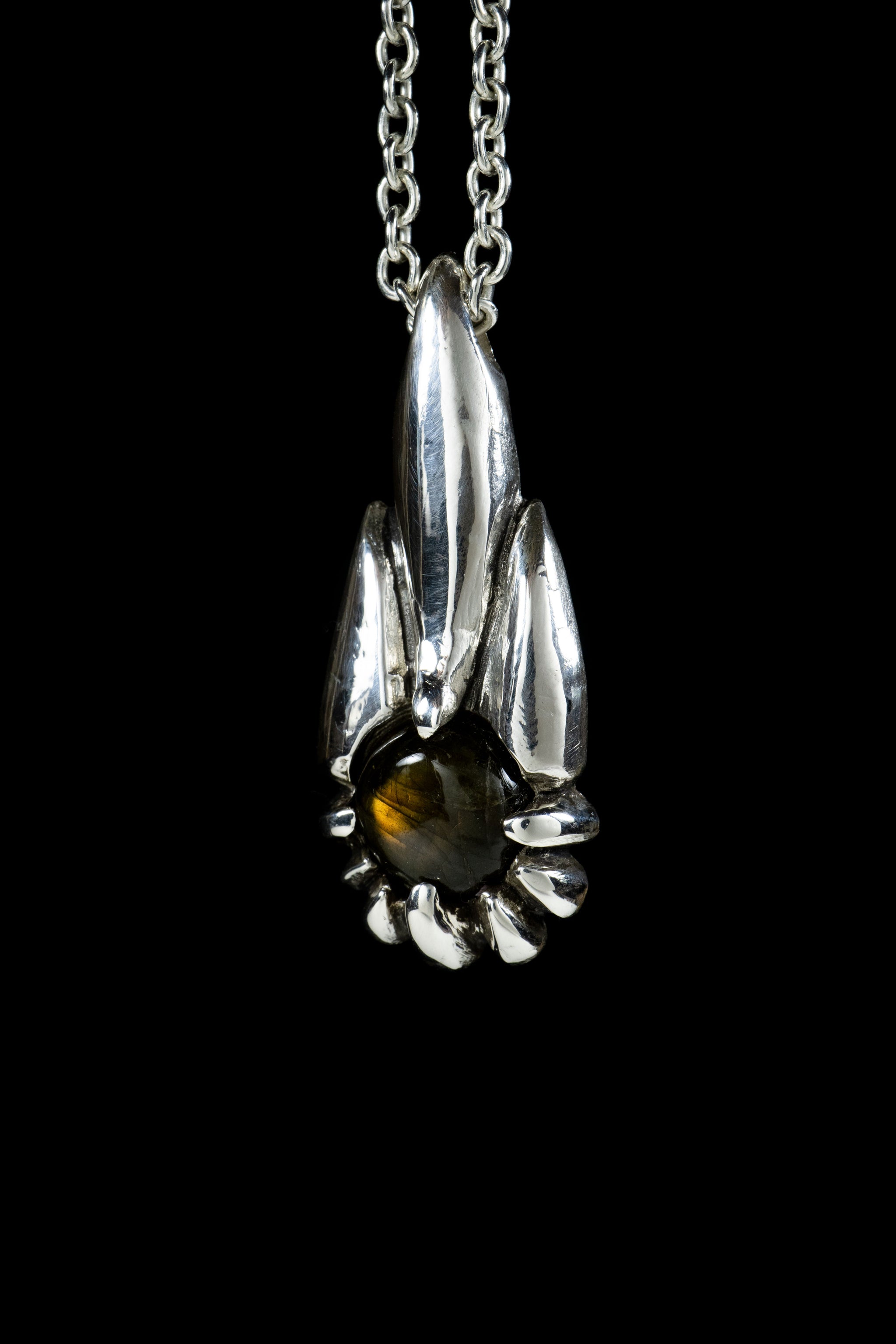Comet Pendant (Labradorite, Sterling Silver or Gold)